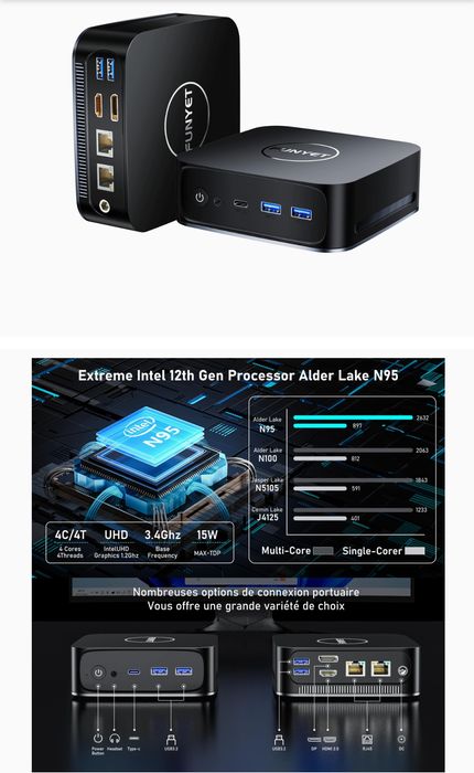 FUNYET Mini PC, Alder Lake-N95 Santo António Dos Cavaleiros E Frielas ...