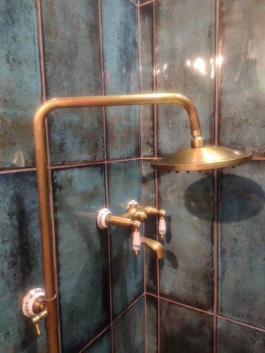 Душова колонна ретро лофт латунь смеситель для душа раковина з камня: 6 ...