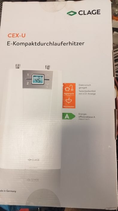 Przepływowy Podgrzewacz wody Clage CEX-U 11 - 13,5 kW Jędrzejów • OLX.pl
