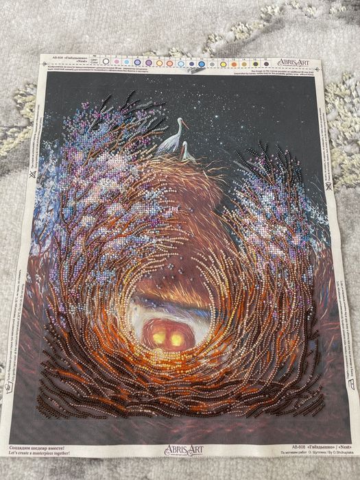 Вишивка бісер картина «Гніздо 1 000 грн Витвори майстрів рукоділля Київ на Olx