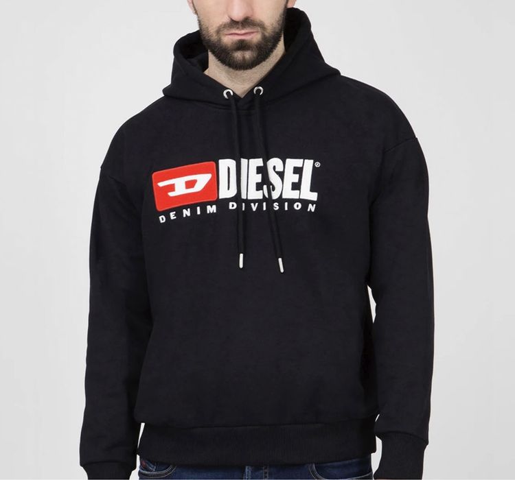 Мужские худи Diesel унисекс дизель толстовка кофта свитшот черная: 1 ...