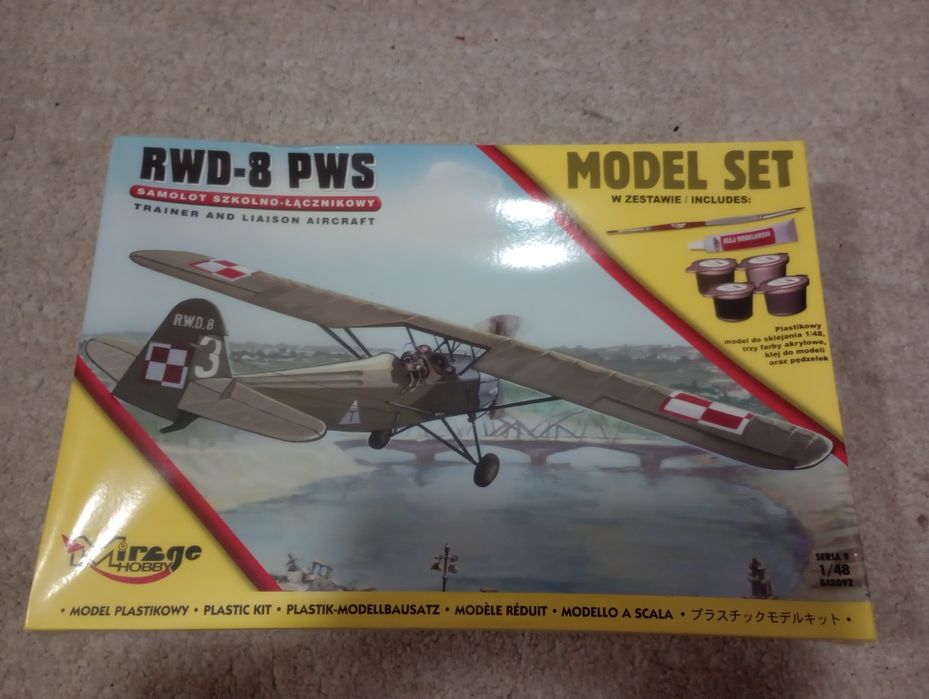 Zestaw do sklejania - Samolot szkolno-łącznikowy RWD-8 PWS, skala 1/48 ...
