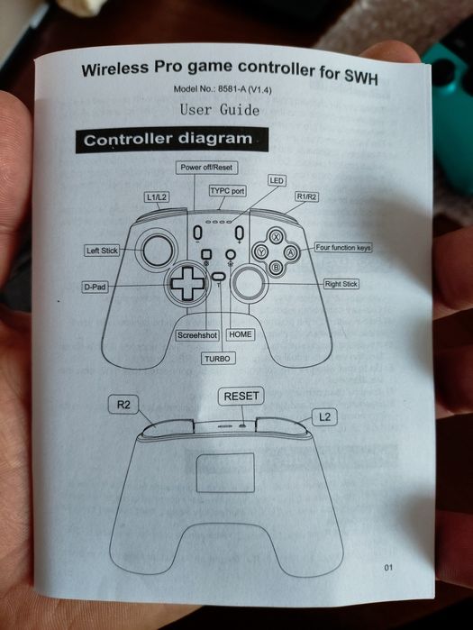 Wireless Pro Game Controller для Nintendo Switch Dual Shock Gyro 8581: 400 грн. - Джойстики ...