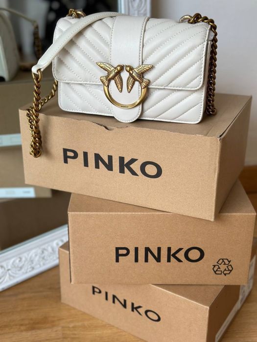 Сумка белая пинко мини біла пінко міні италия оригинал pinko mini: 8 ...