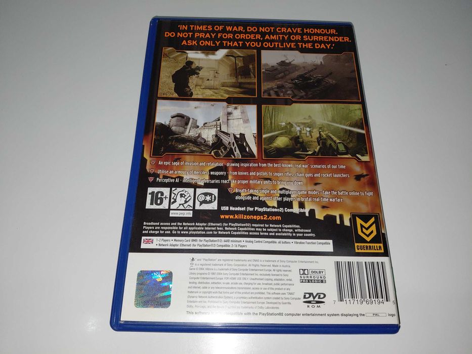 Ps2 KILLZONE kultowa strzelanka z mega grafiką, pokojan Helgastów Siechnice • OLX.pl