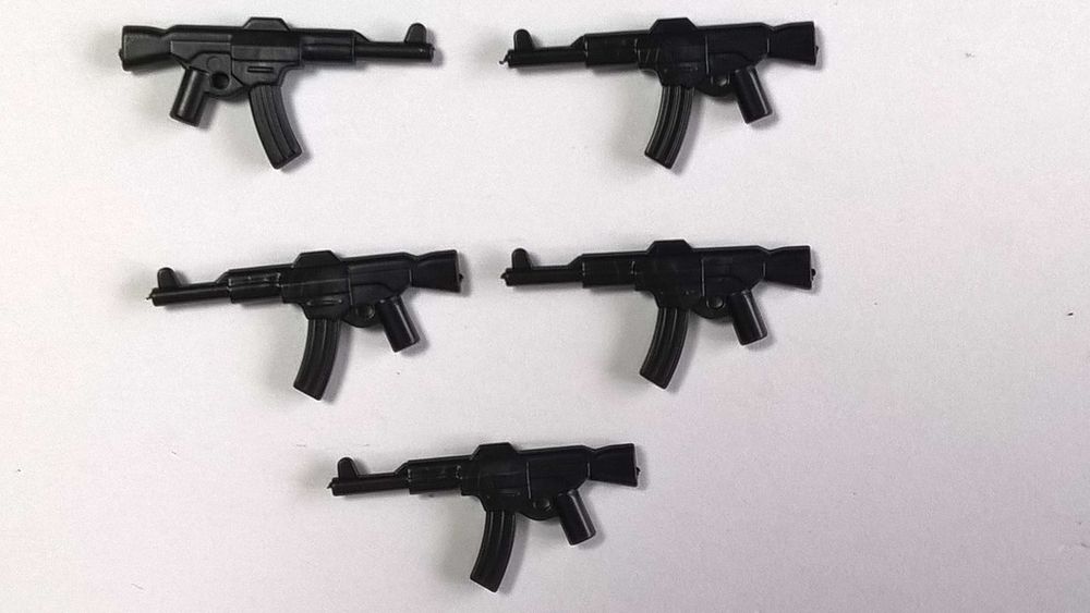 5 Sztuk Sturmgewehr 44 (StG 44) WW2 kompatybilne z Lego, Cobi Myszków ...