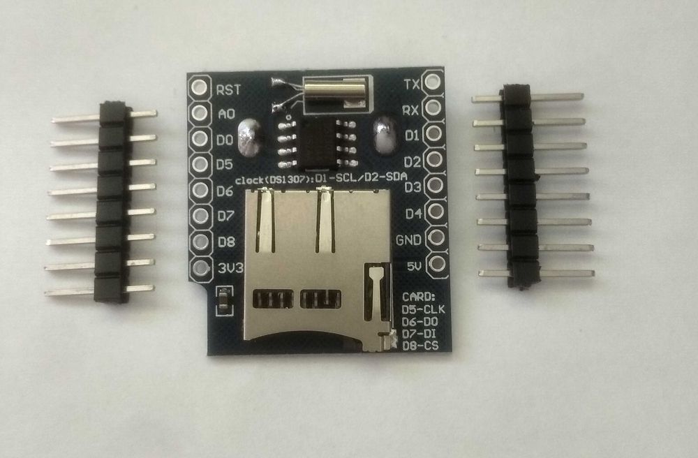 Wi-Fi ESP8266 Wemos D1 Mini Data Logger Shield SD card + RTC к модулю ...