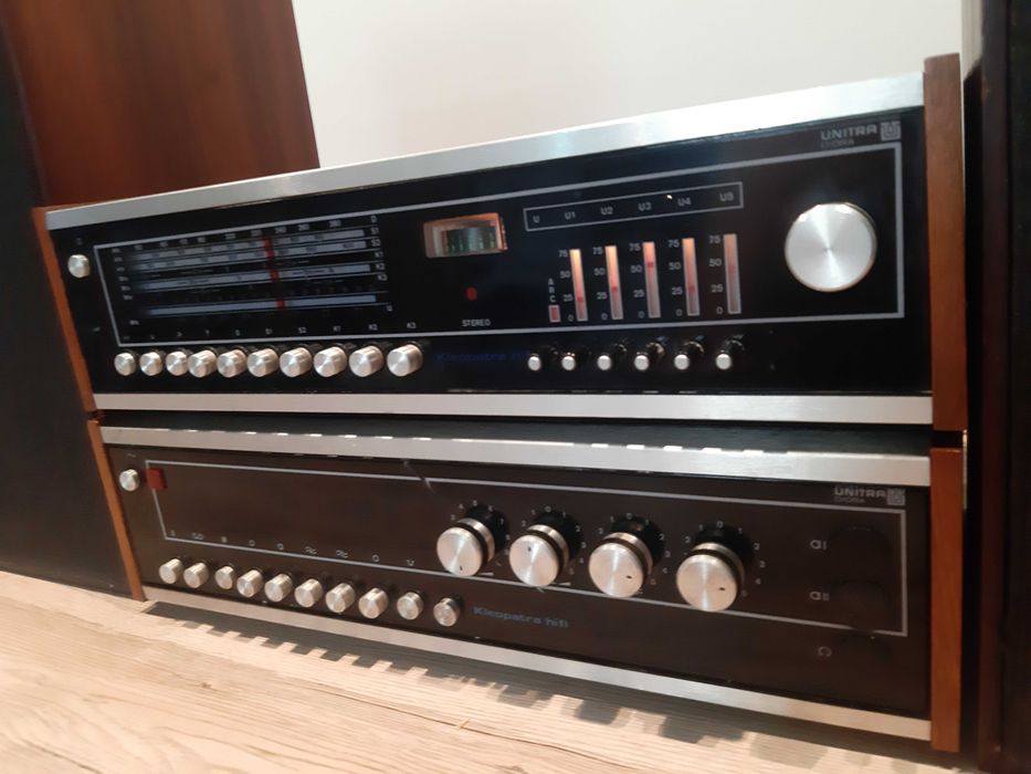 Wieża UNITRA DIORA KLEOPATRA Tuner TST-102 Wzmacniacz WST-102 PRL Anty ...