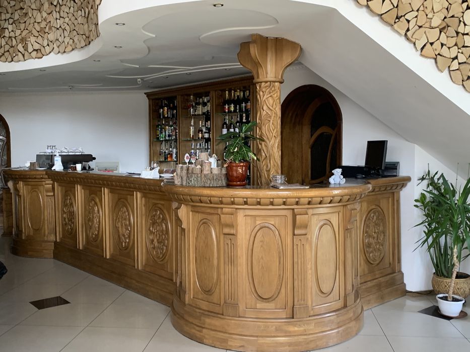 Барна стійка з дуба художня різьба ручної роботи 47 000 грн Кухонні меблі Львів на Olx