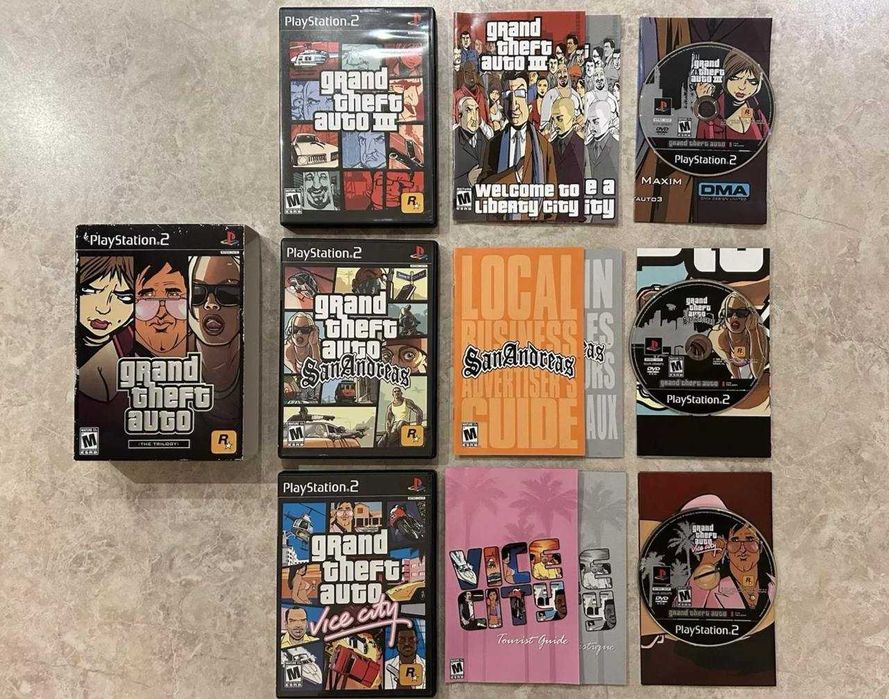 НОВЕ! Grand Theft Auto Trilogy PLAYSTATION 2 GTA Vice City San Andreas ...