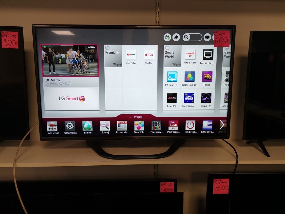 LG 42 cale FullHD Smart WiFi USB HDMI 42LA620S gw3m telewizor Poznań ...