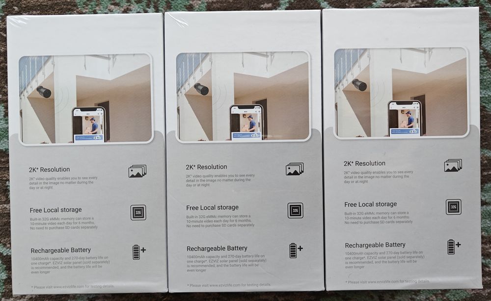 Akumulatorowa Kamera EZVIZ IP WiFI CS-BC1C-A0-2C4WPBDL 2560x1440 2K ...