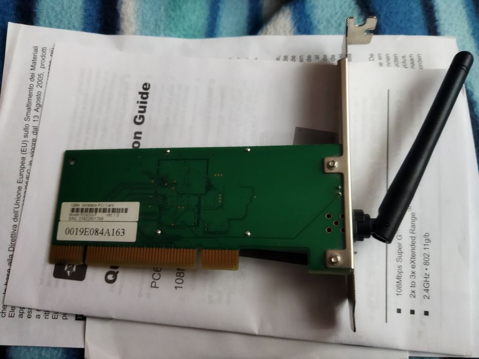 Karta sieciowa Wlan Wifi Msi Pc 60G-F PCI 108MBPS nowa Niemcza • OLX.pl