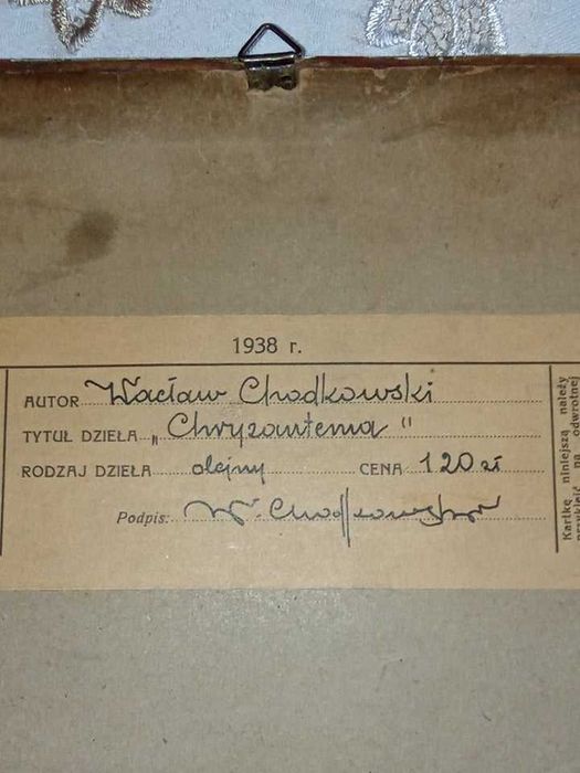 Obraz Waclaw Chodkowski "Chryzantema" Różanka • OLX.pl