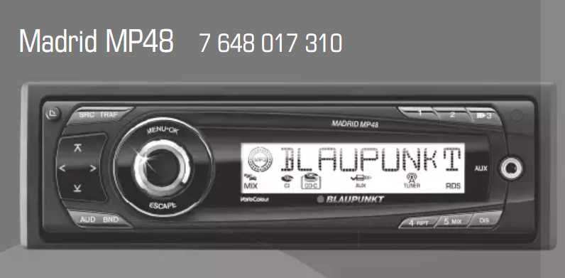 Автомобильный приемник Blaupunkt Madrit MP48: 1 060 грн. - Blaupunkt Тернополь на Olx