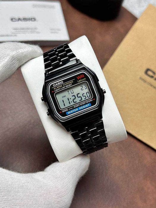 Годинник Casio Vintage A159 Total Black | касіо A168 | часы касыо A159 ...