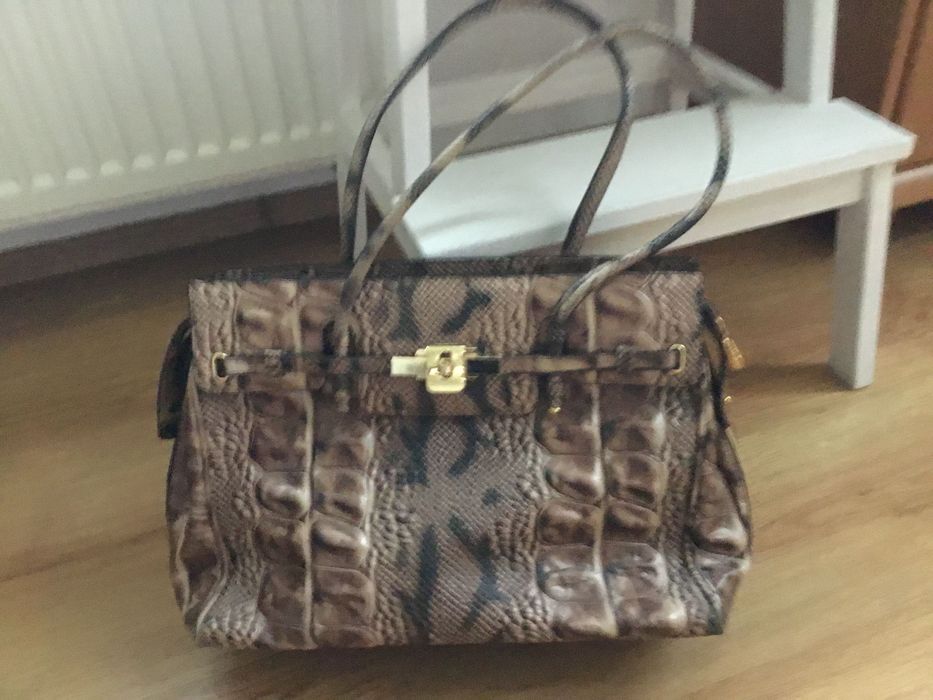 Torebka skóra naturalna duża Tychy • OLX.pl