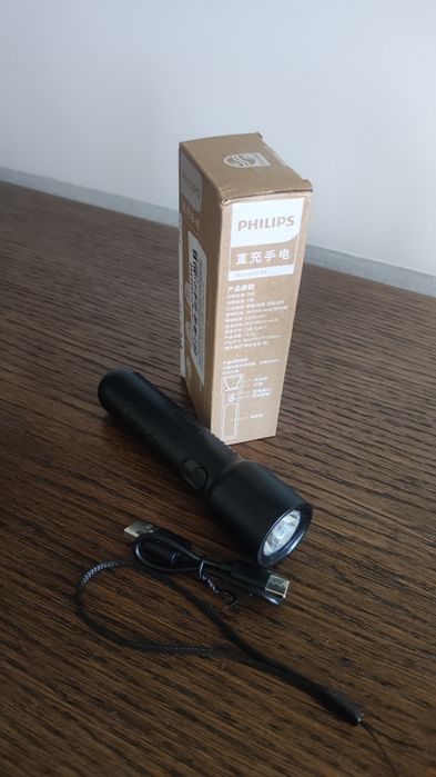 Nowa, Mocna Latarka LED Philips 10W | USB-C | Kieszonkowa Wrocław ...