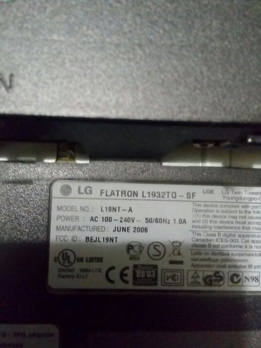 Монитор LG L1932TQ на запчасти: 217 грн. - Мониторы Вышгород на Olx