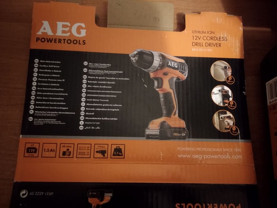 AEG 12v шуруповерт оригінал: 2 300 грн. - Електроінструмент Великі ...
