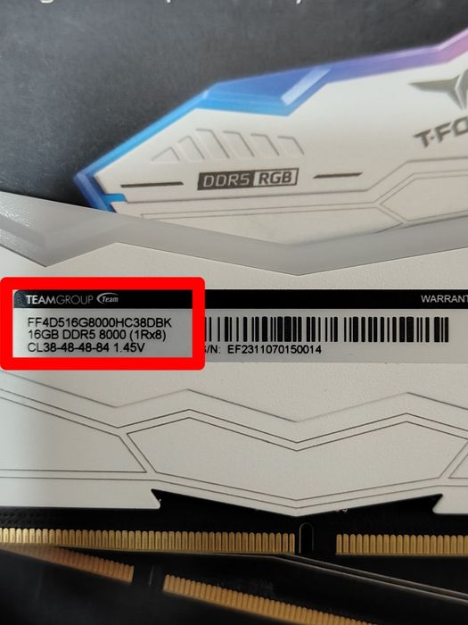 Оперативная память DDR5 32GB TEAM 8000mHz GROUP T-FORCE DELTA: 5 400 ...