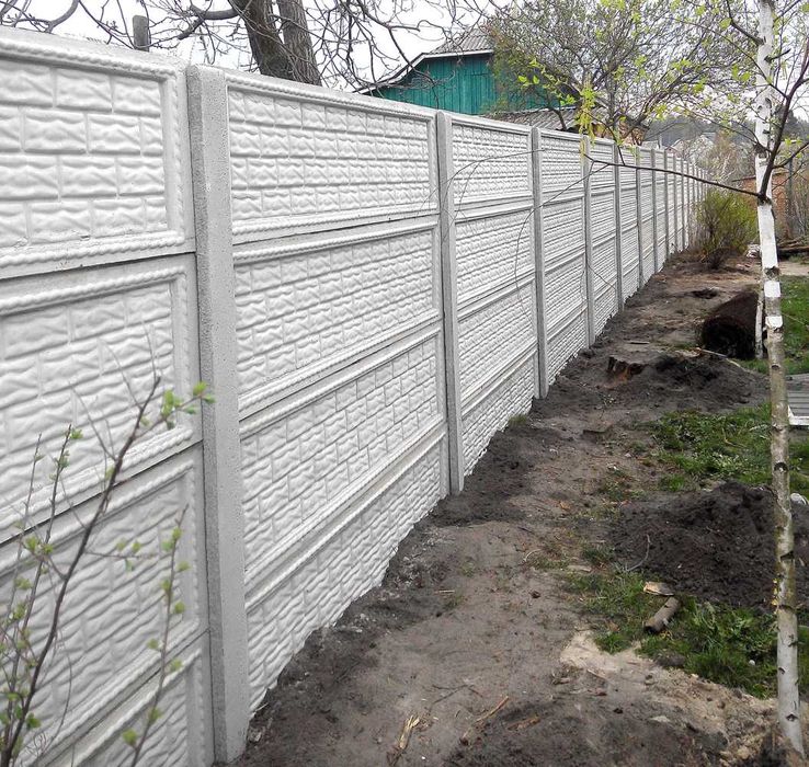 Еврозабор. Забор бетонный секционный: 280 грн. - Кирпич / бетон ...