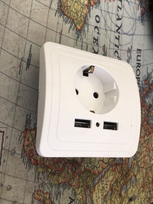 Розетка з 2 Usb портами Білий зарядка 190 грн Електрика Львів на Olx