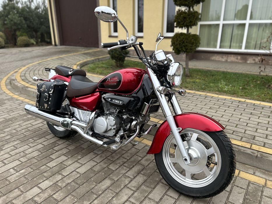 Hyosung Aquila 125 / 2016r/ 7tys km /Super Stan! / Chromy/ RATY virago ...