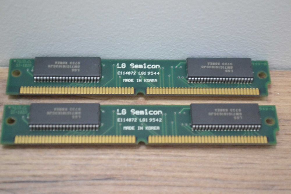 2szt kości pamięci SIMM EDO RAM 8MB (2x8MB=16MB) stara retro pamięć ...