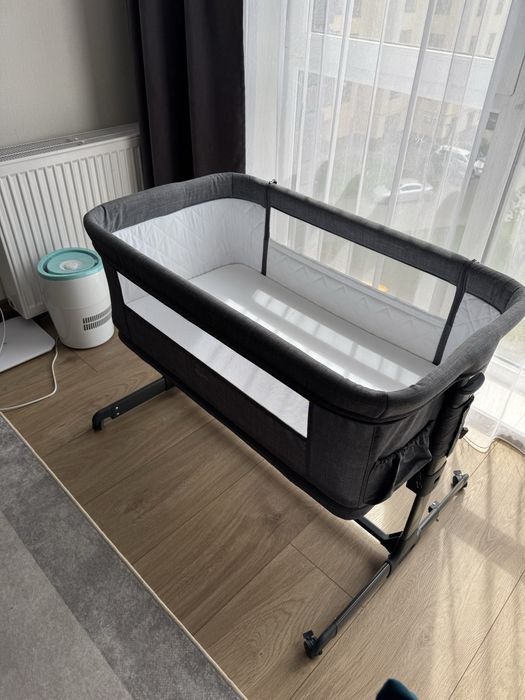 Приставне ліжечко - манеж Espiro Cloud Graphite Moon: 5 300 грн. - Дитячі меблі Львів на Olx