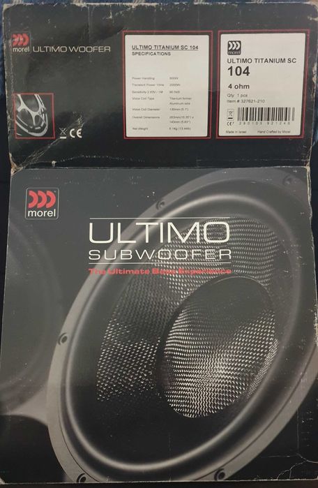 Subwoofer Morel ULTIMO Ti SC 104 (4 Ohms) Ermesinde • OLX Portugal