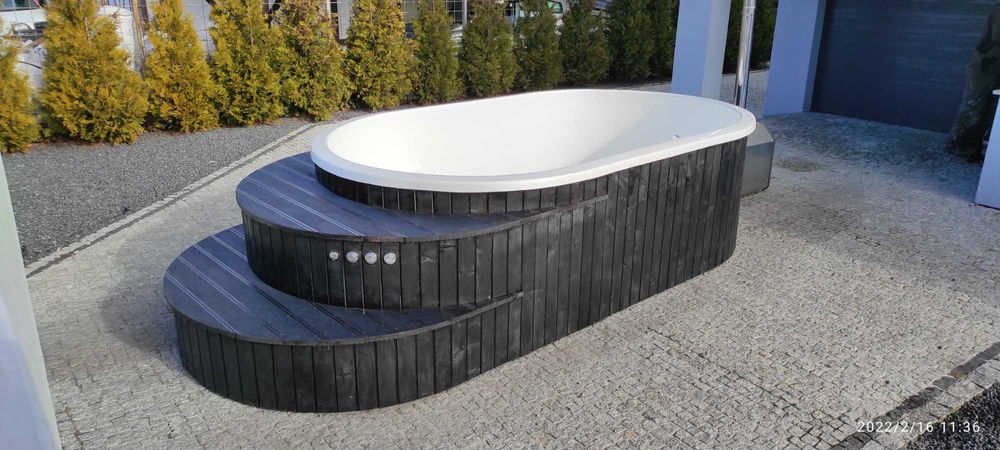 Basen całoroczny ogród taras działka jacuzzi balia pompa ciepła, piec ...