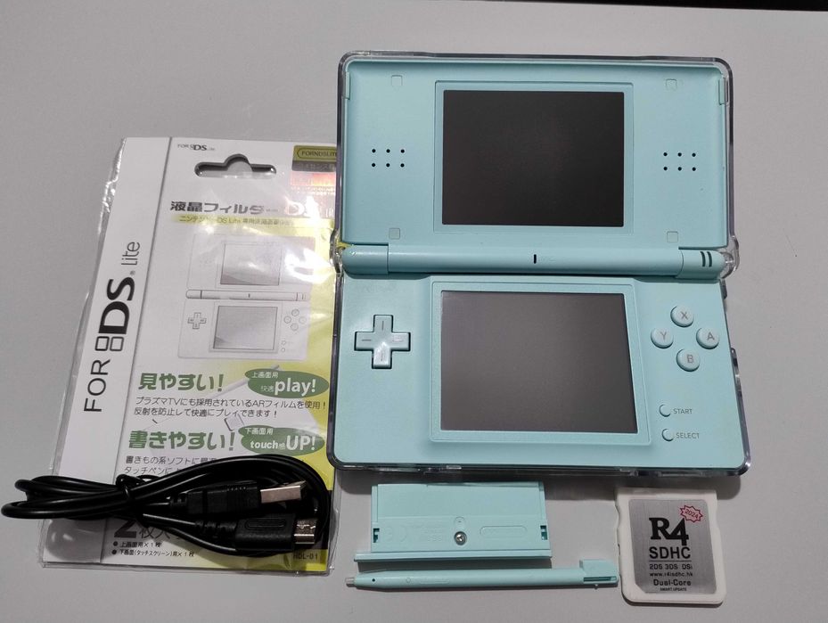 Nintendo DS Lite + karta R4 + sd 16GB z ok 200 gier - TWiLight Menu++ ...