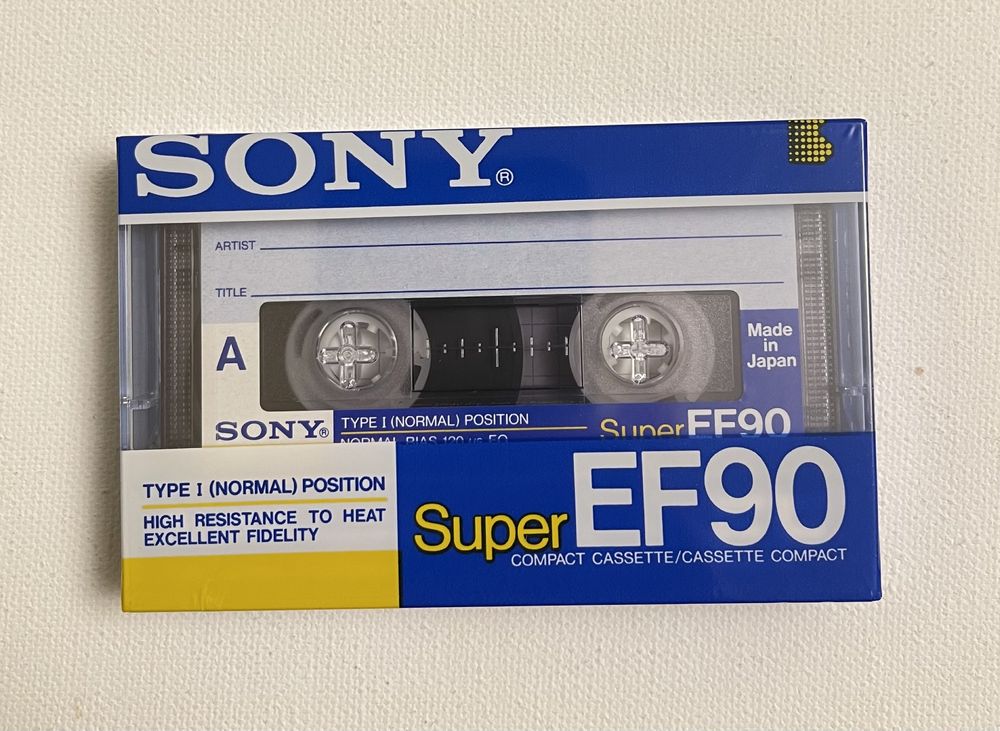 Kaseta magnetofonowa czysta Sony EF90 lata 80 Pewex nowa folia ... Kaseta magnetofonowa czysta Sony EF90 lata 80 Pewex nowa folia ...