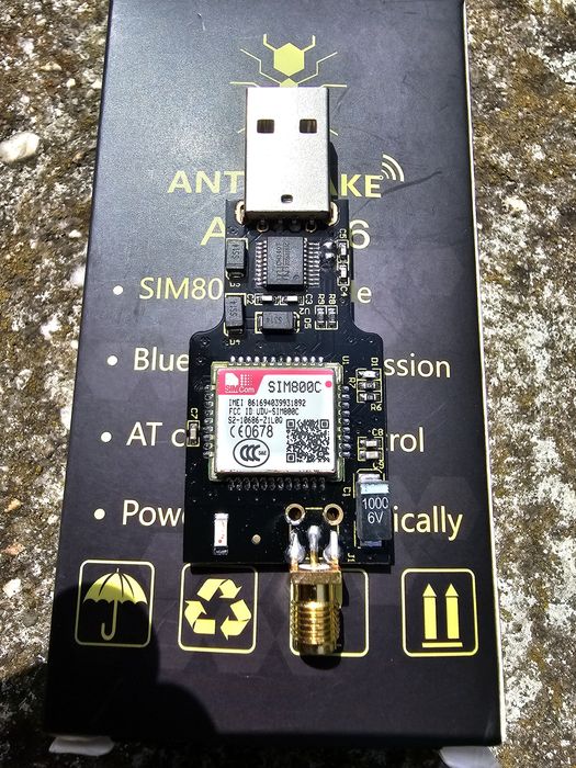 Modem USB gsm gprs SIM800C Home assistant Raspberry Pi Wrocław ...