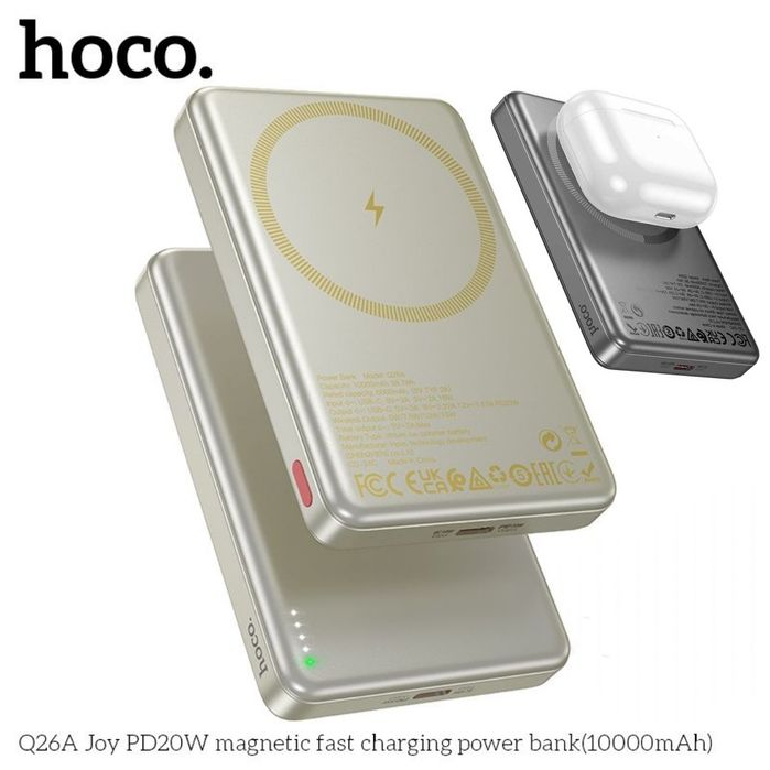 Повербанк Magsafe Hoco Q26A 10000mAh металевий магнитная зарядка iphon: 850 грн. - PowerBank та ...