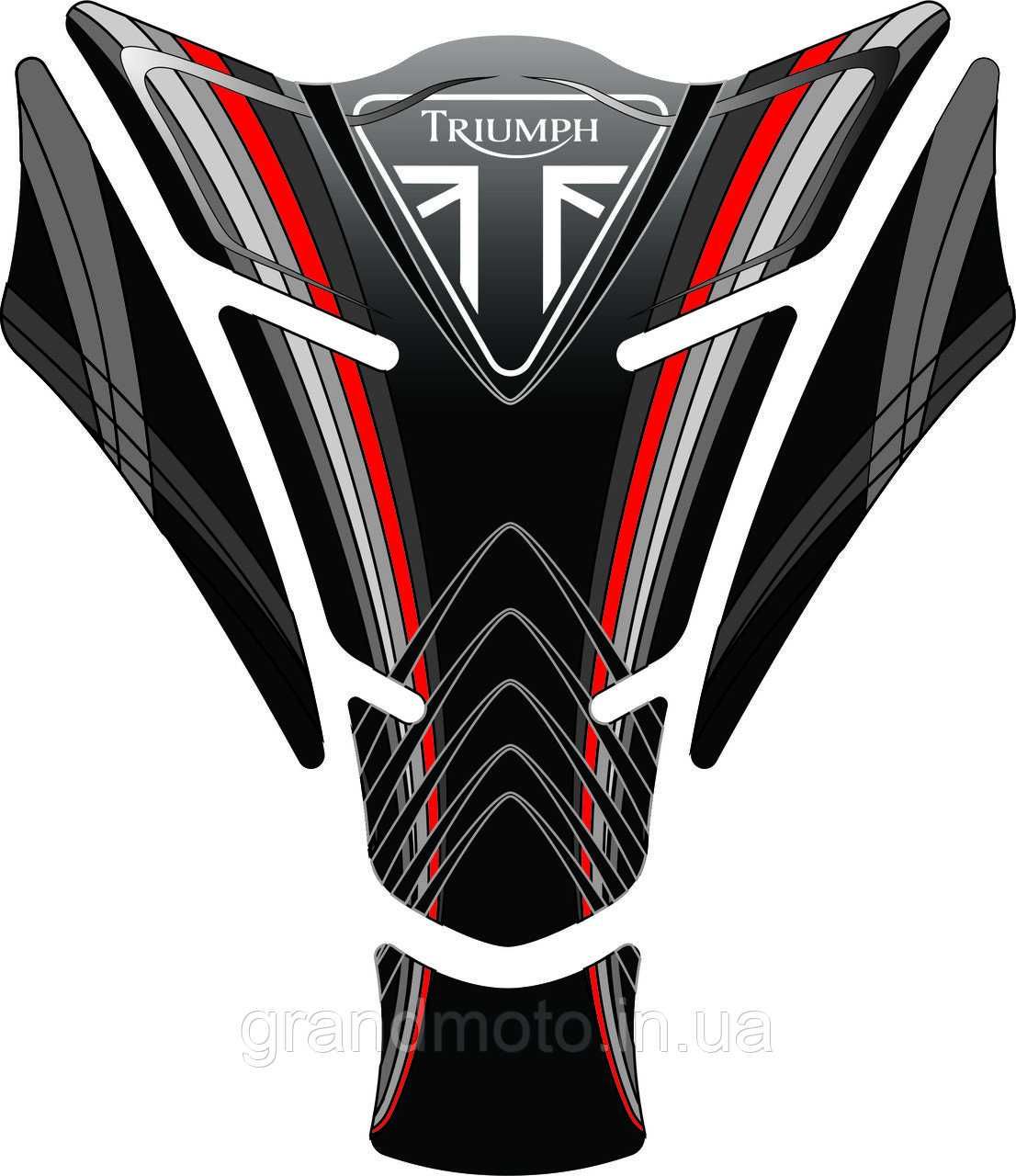 Наклейка на бак мотоцикла силиконовая Triumph (Делаем под заказ любую ...