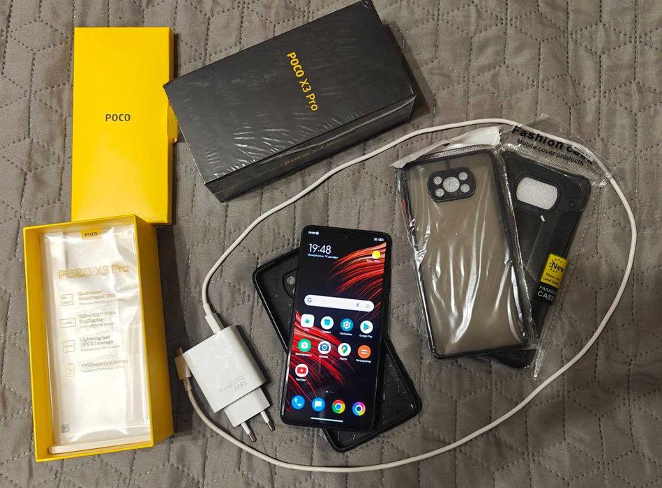 Смартфон Poco X3 Pro NFC 8/256 GB Полный комплект в идеале + подарок: 4 ...