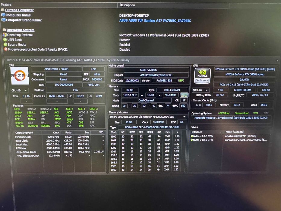 ASUS TUF GAMING A17 / AMD Ryzen 7 / RAM 32ГБ / SSD 1TB / RTX 3050: 29 990 грн. - Ноутбуки Одеса ...
