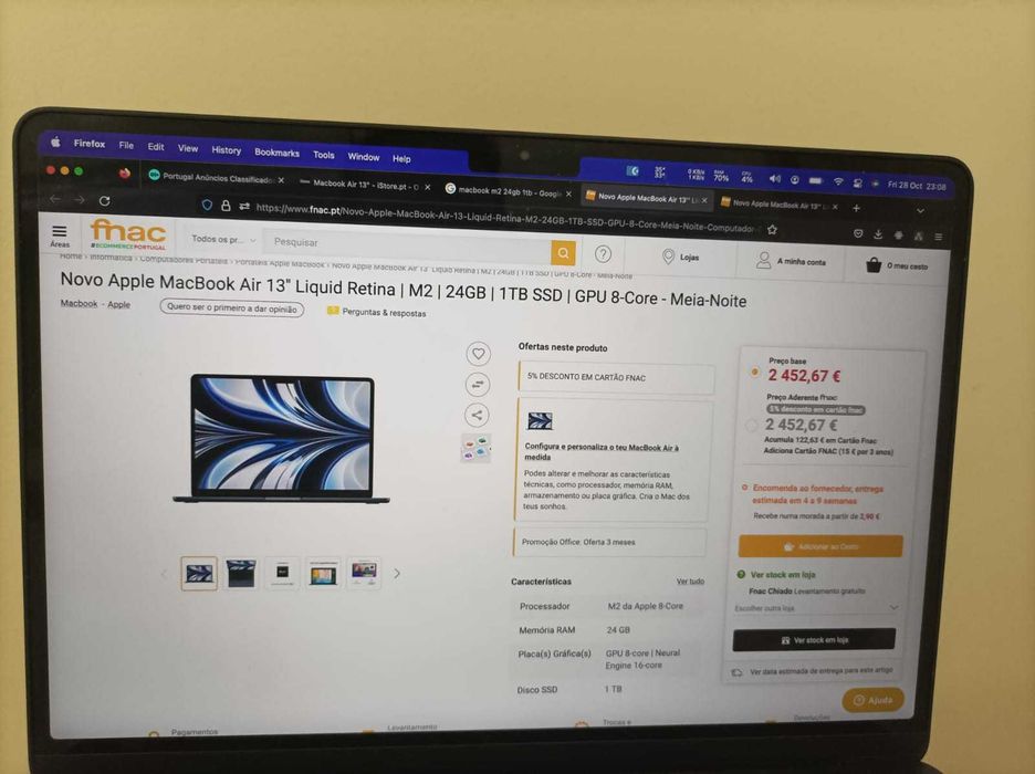 Macbook Air M2 24GB RAM 1TB SSD Quarteira • OLX Portugal