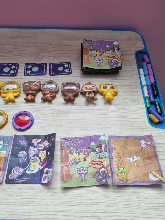 16 X Figurki Milka Secret Box Karty Kosmiczne Odkrywcy Przyrody Kartki ...