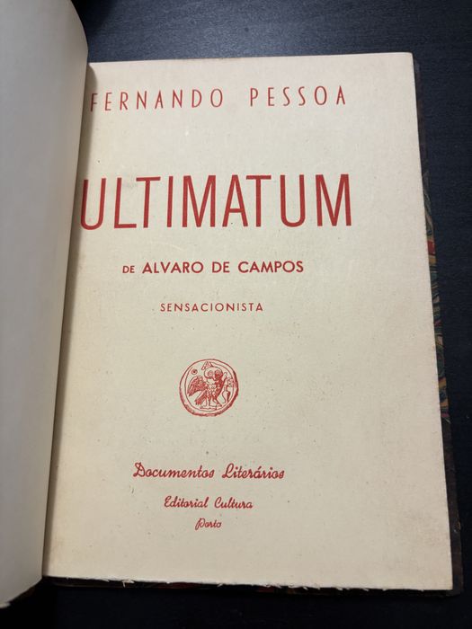 Ultimatum - Fernando Pessoa Custóias, Leça Do Balio E Guifões • OLX.pt