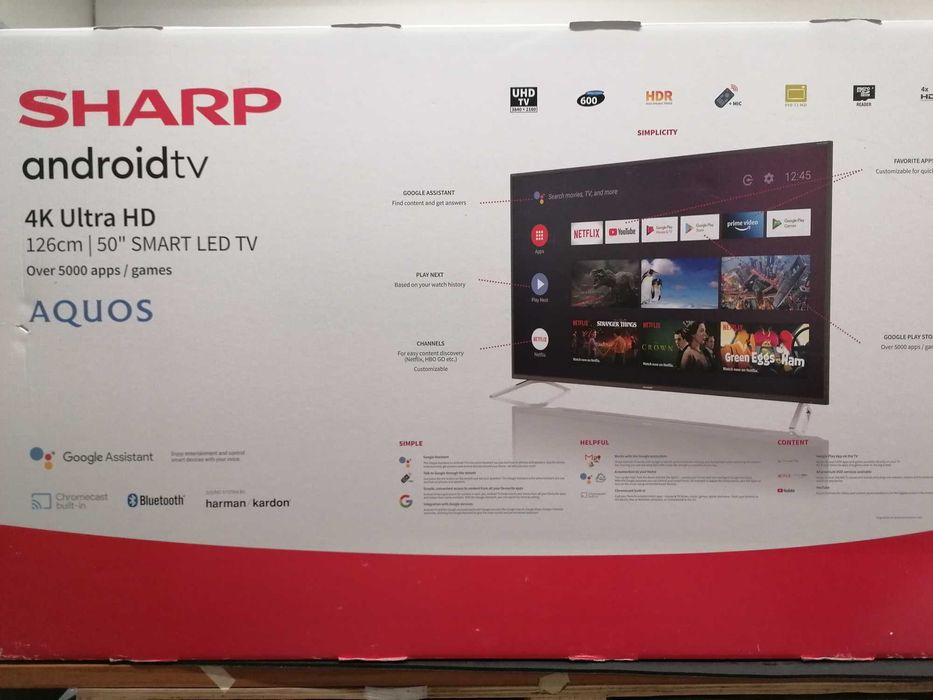 Nowy telewizor Sharp 50BL2EA Android 4K Ultra HD LED Oława • OLX.pl