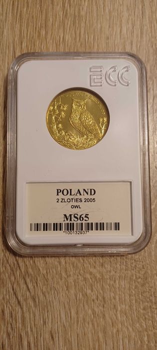 2 złote 2005 puchacz w gradingu Kotlin • OLX.pl