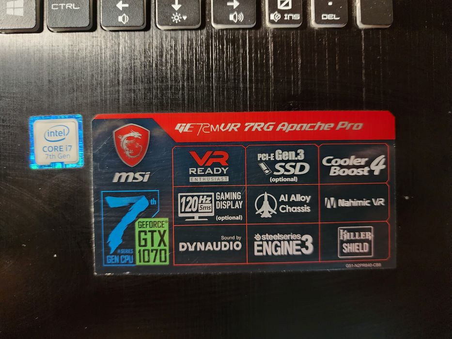 Игровой ноутбук 17.3 MSI GE72MVR 7RG Apache Pro: 19 000 грн. - Ноутбуки ...