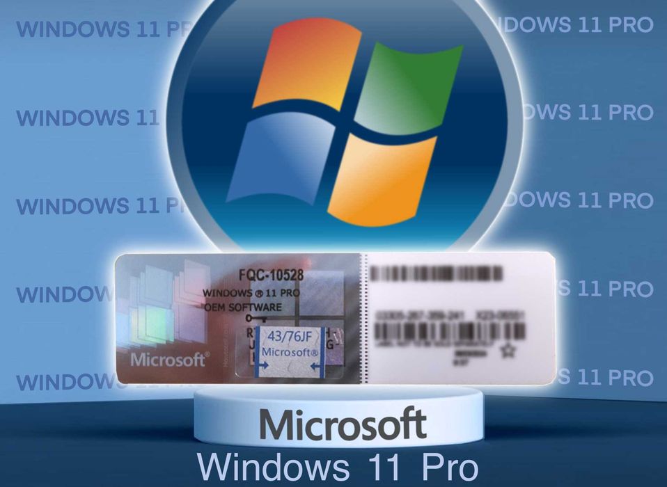 Windows 11 Professional Pro Microsoft Klucz COA Naklejka Licencja ...