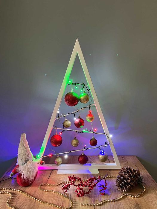 Ozdoba świąteczna metalowa – biała choinka 62,5 cm Katowice Brynów-cz ...