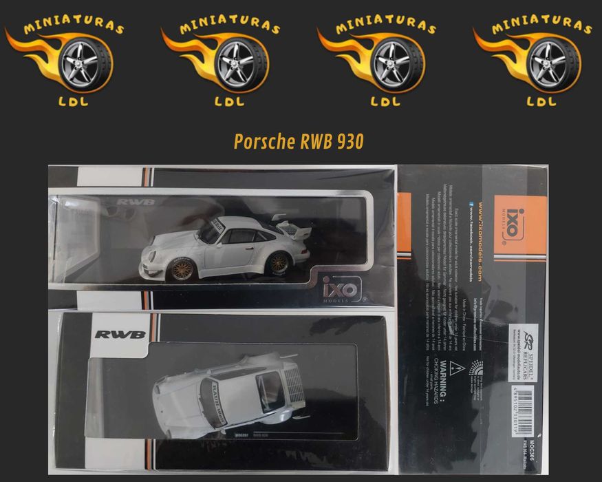 Porsche RWB 930 White IXO 1/43 Urgezes • OLX.pt