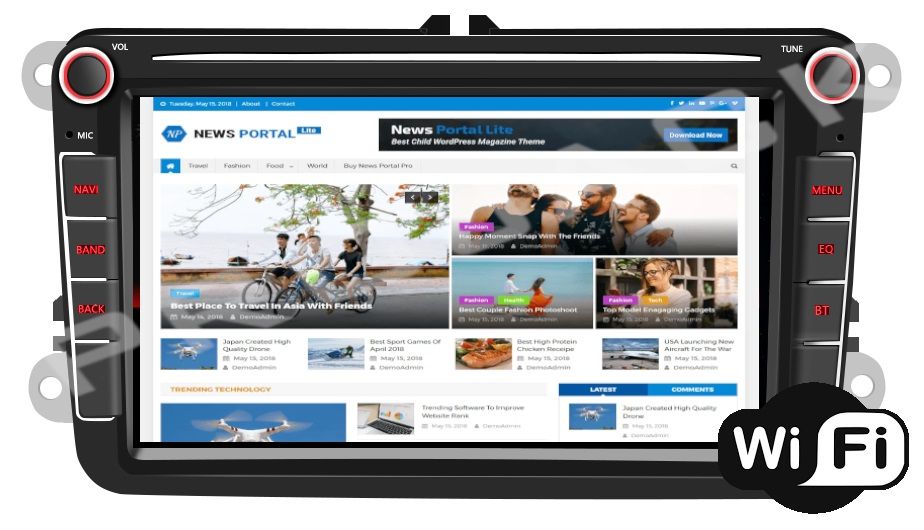 Radio GPS Android VW PASSAT B6 B7 GOLF V VI Touran POLO Tiguan 2/64GB Poznań Warszawskie • OLX.pl