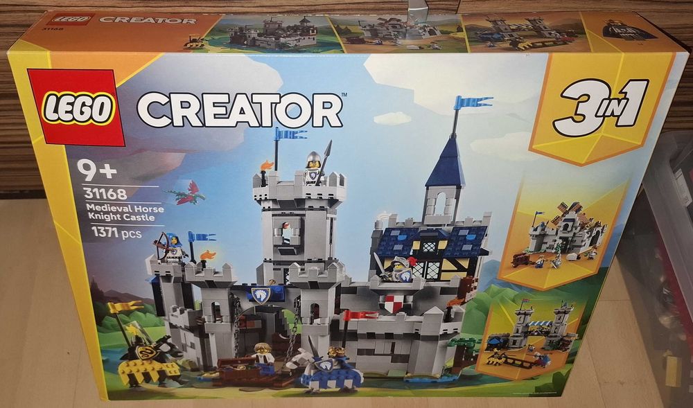Nowe LEGO Creator 3w1 31168 - Średniowieczny zamek rycerzy konnych ...